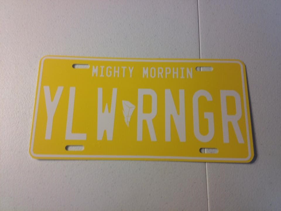 Yellow Mighty Morphin' Ranger License Plate – BD15 Decals & Props