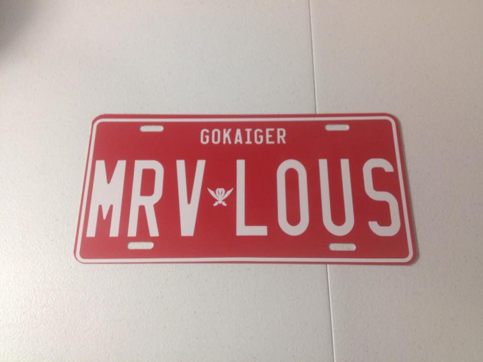 Gokai Red License Plate – BD15 Decals & Props