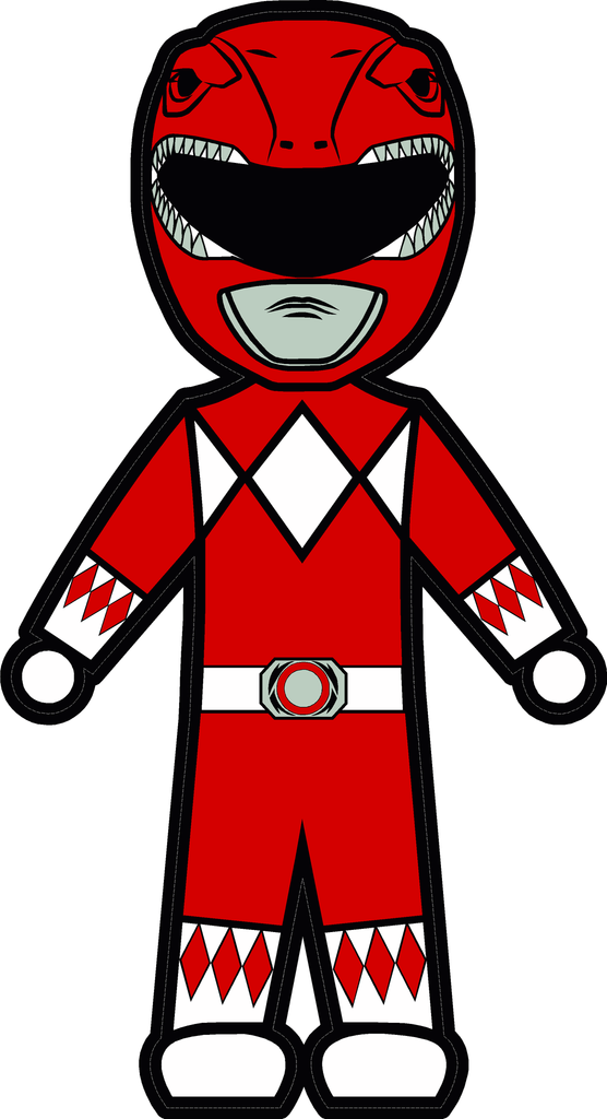 MMPR Red - Stick Figure Family – BD15 Decals & Props