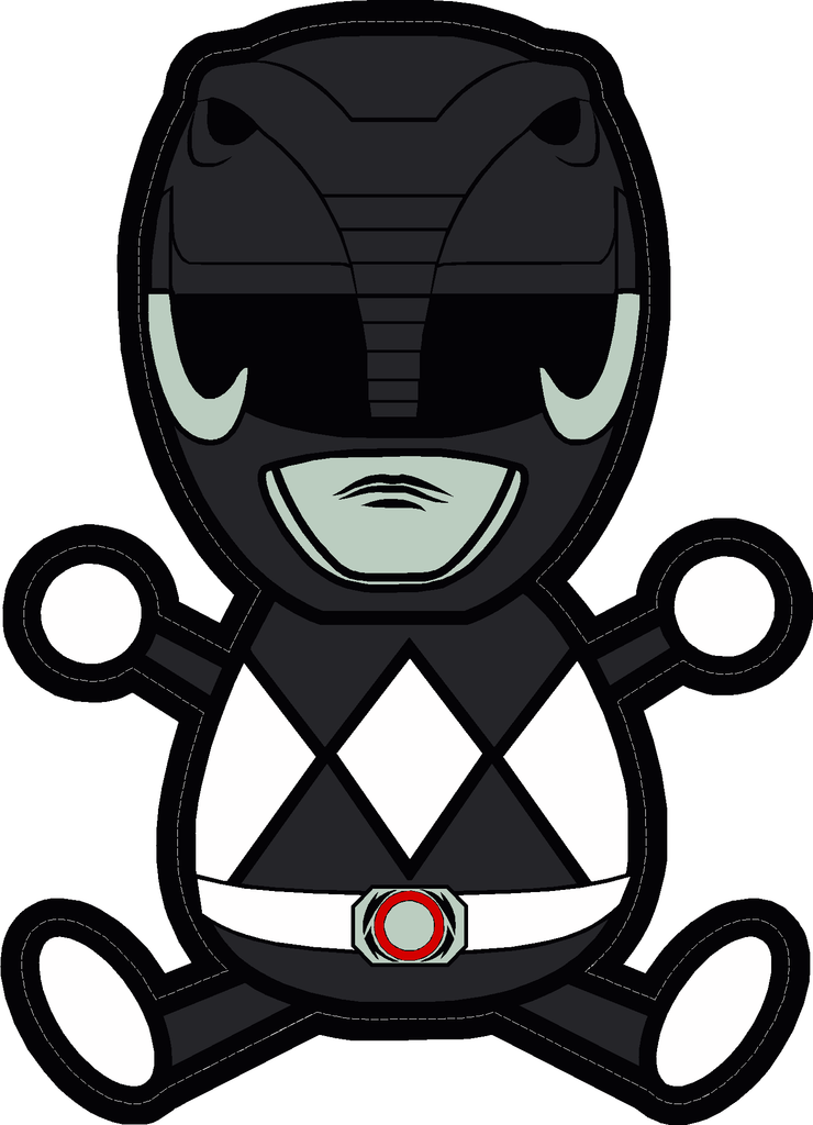 MMPR Black - Stick Figure Family – BD15 Decals & Props