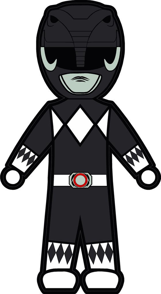 MMPR Black - Stick Figure Family – BD15 Decals & Props